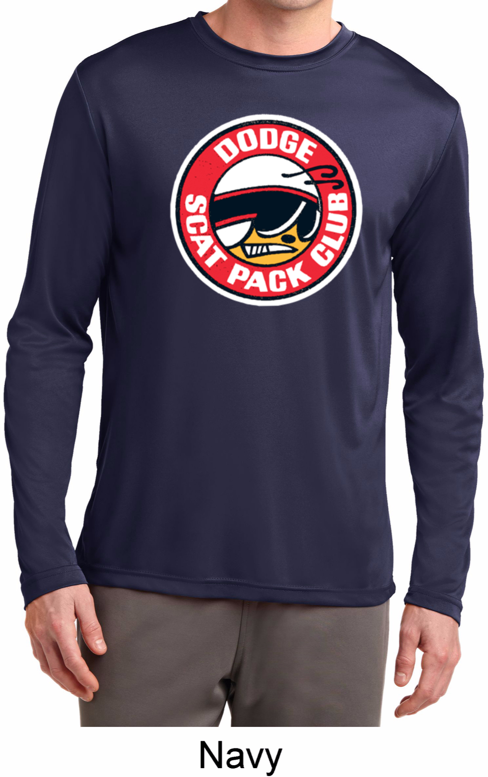 Mens Dodge Shirt Scat Pack Club Dry Wicking Long Sleeve Tee T-Shirt ...