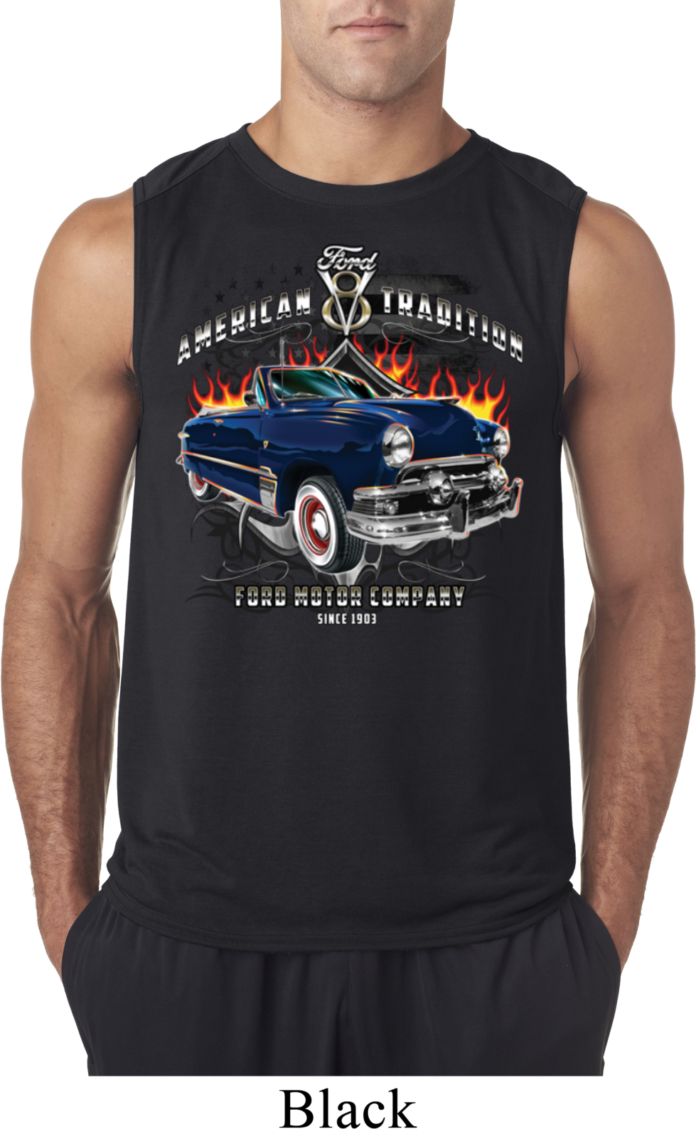 Mens Ford Shirt American Tradition Sleeveless Shirt - American ...