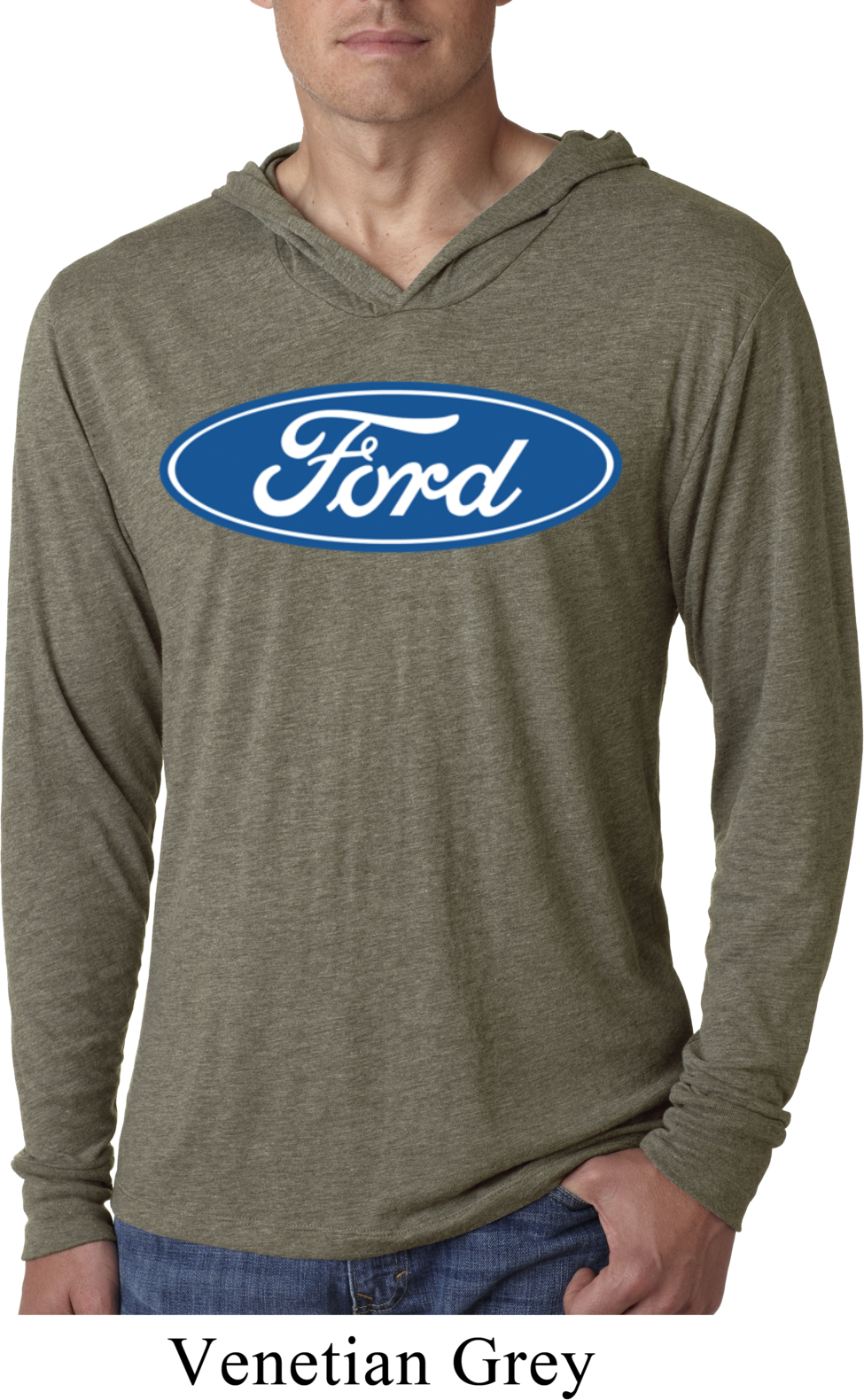 Mens Ford Shirt Ford Oval Lightweight Hoodie Tee T-Shirt - Ford Logo T ...