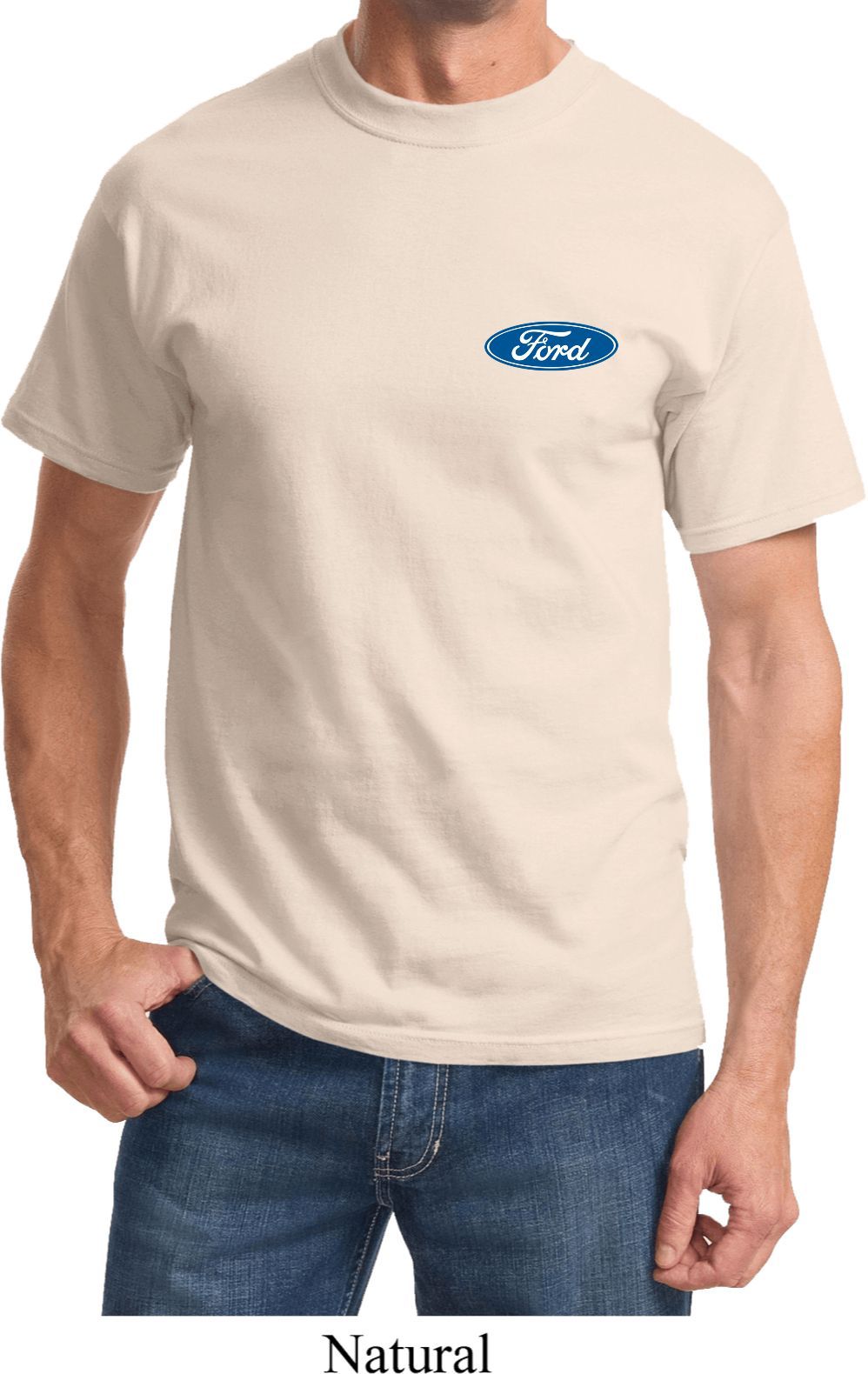 Mens Ford Shirt Ford Oval Pocket Print Tee T-Shirt - Ford Oval Pocket ...