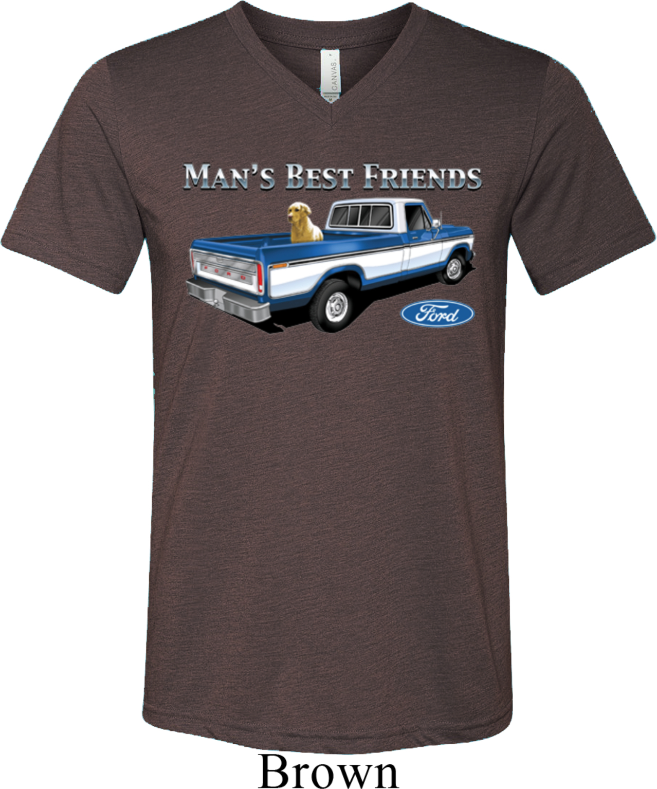 Mens Ford Shirt Mans Best Friend Tri Blend V-neck Shirt - Ford Truck T ...