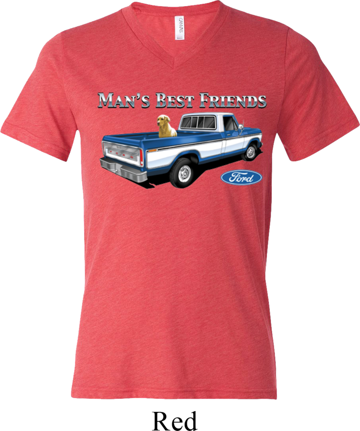Mens Ford Shirt Mans Best Friend Tri Blend V-neck Shirt - Ford Truck T ...