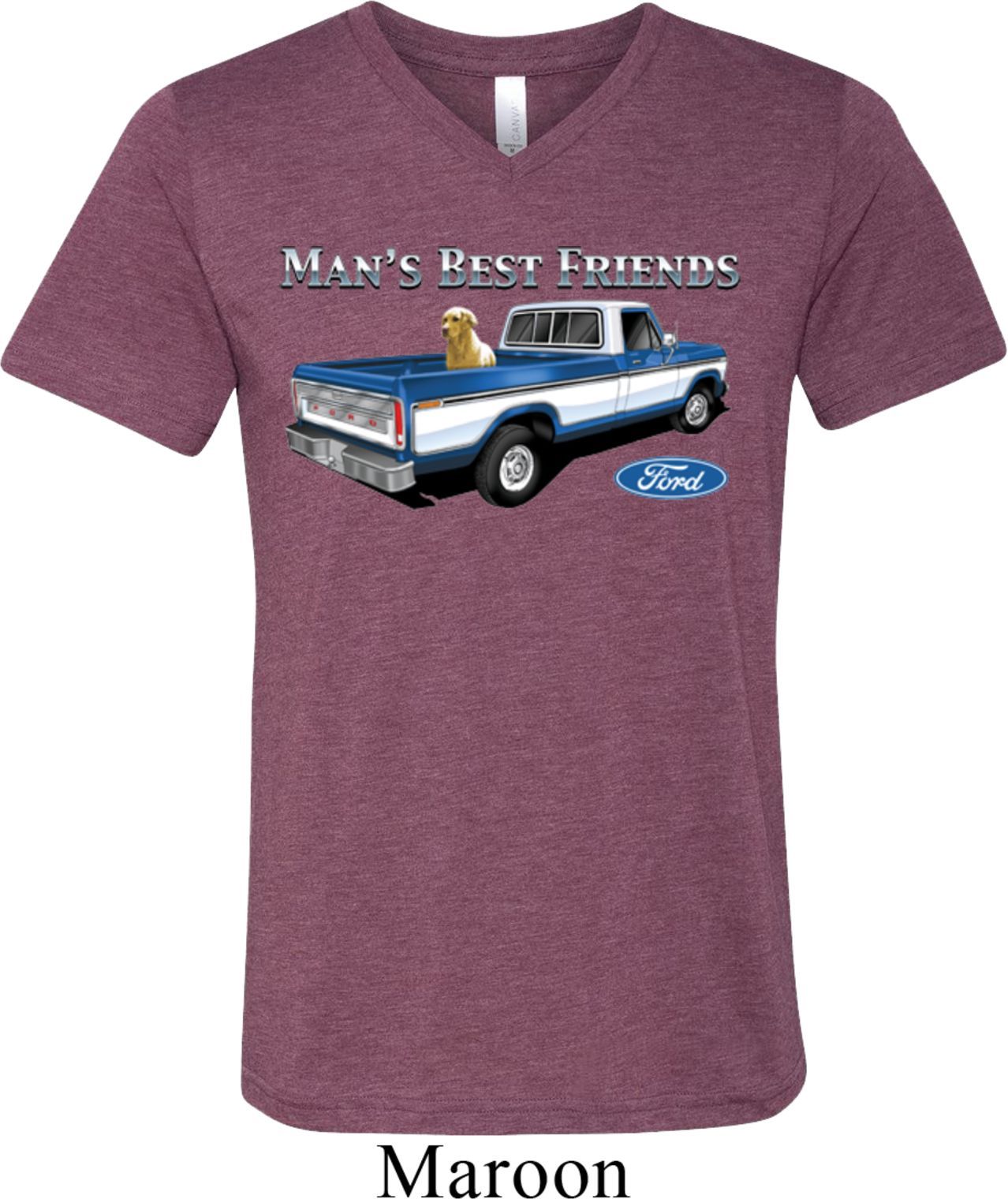 Mens Ford Shirt Mans Best Friend Tri Blend V-neck Shirt - Ford Truck T ...
