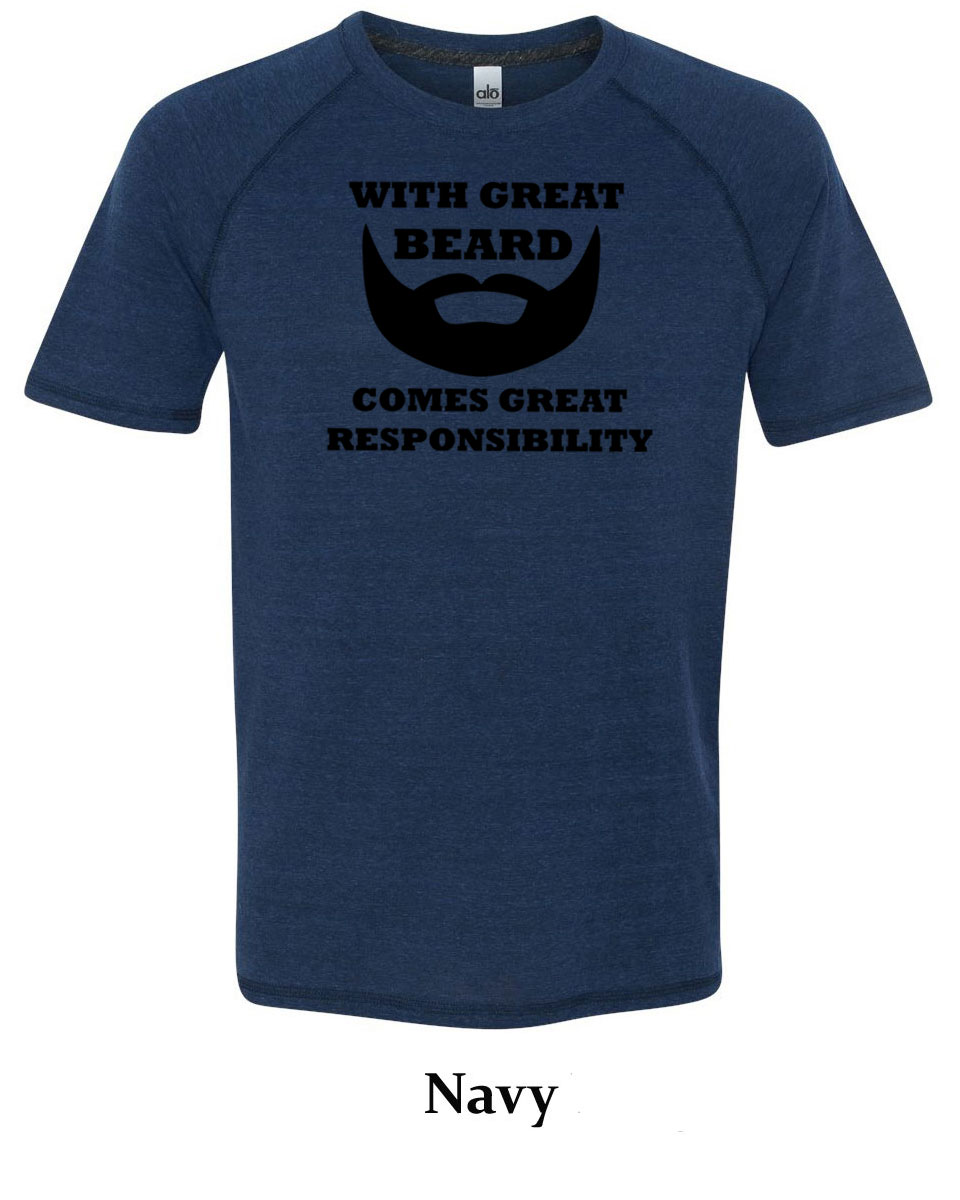 Mens Funny Shirt Great Beard Tri Blend V-neck Tee T-Shirt - Great Beard ...