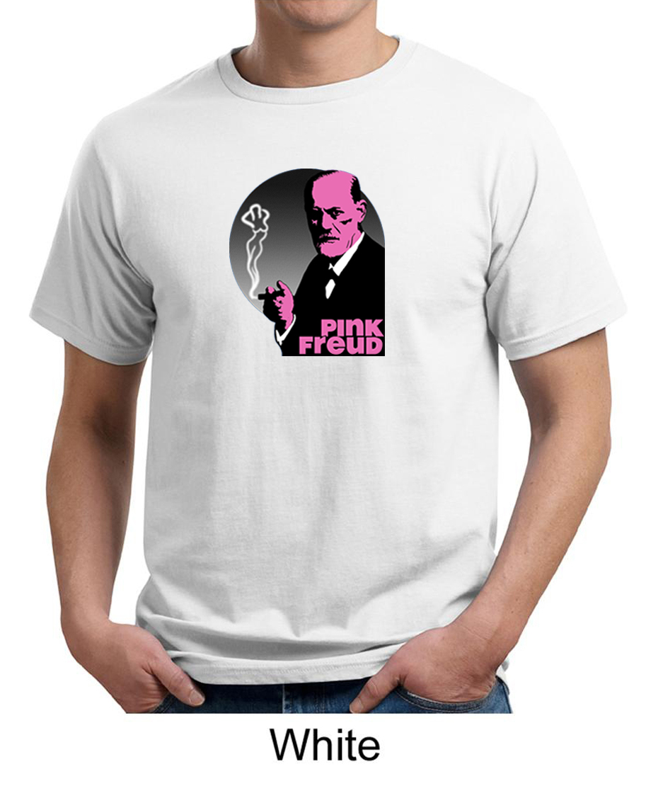 Mens Funny Shirt Pink Freud Organic Tee T-Shirt - Pink Freud Mens Shirts