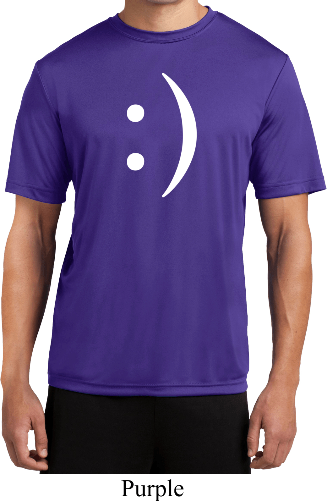 Mens Funny Shirt Smiley Chat Face Moisture Wicking Tee T-Shirt - Smiley ...