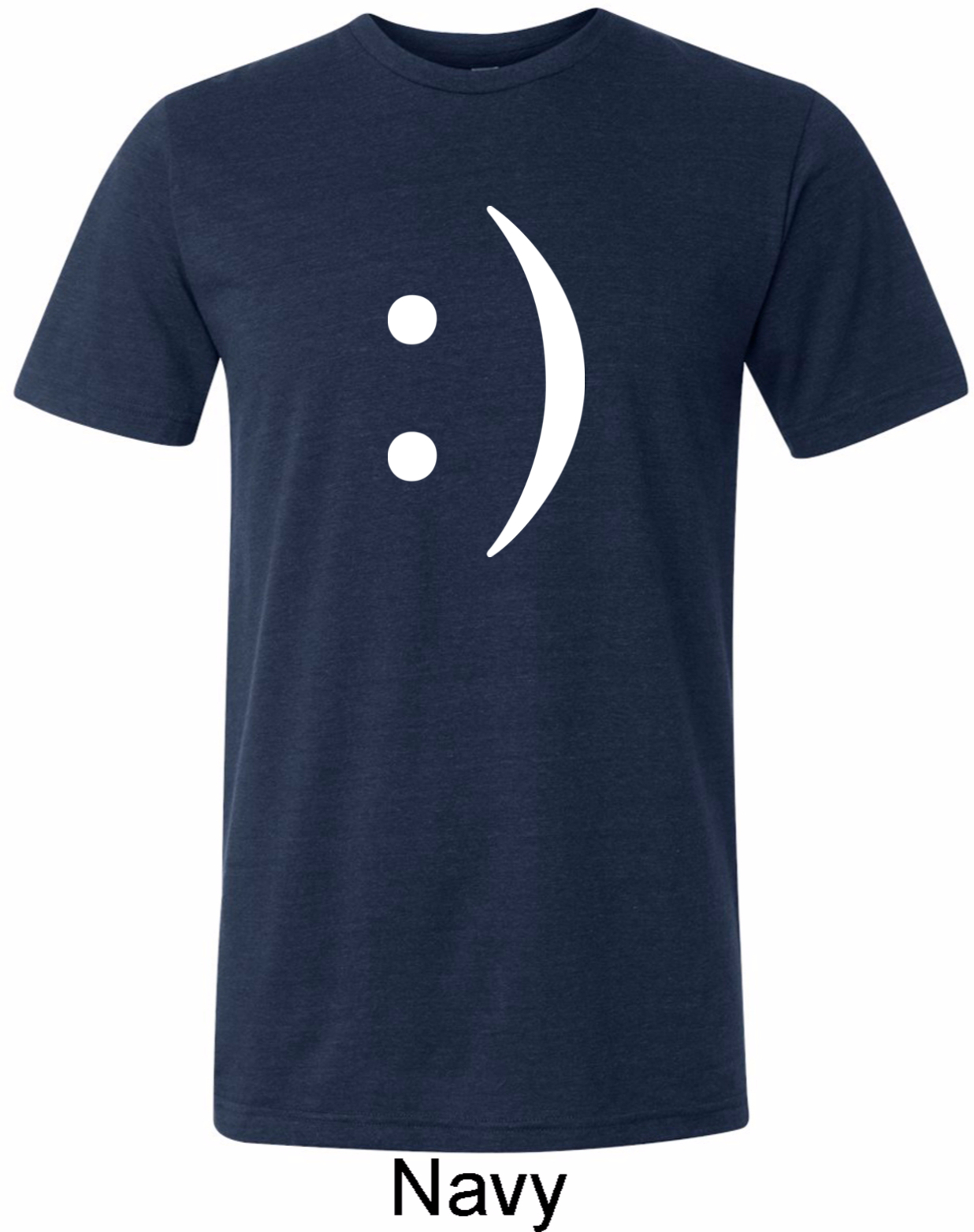 Mens Funny Shirt Smiley Chat Face Tri Blend Crewneck Tee T-Shirt ...