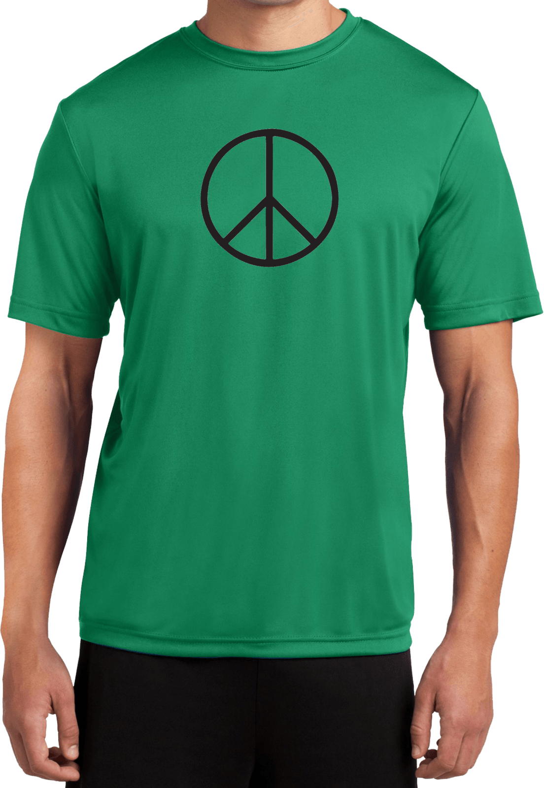 Mens Peace Shirt Basic Peace Black Moisture Wicking Tee - Basic Peace ...