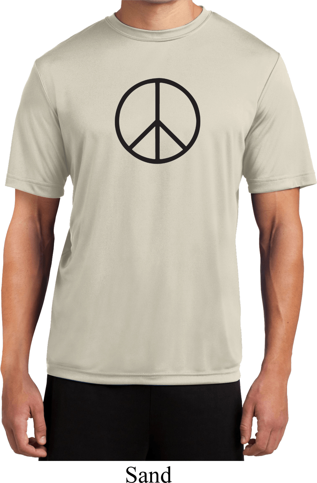 Mens Peace Shirt Basic Peace Black Moisture Wicking Tee - Basic Peace ...
