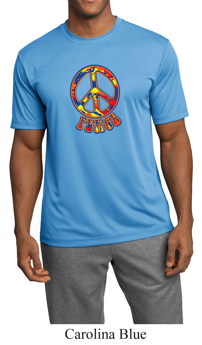 Mens Peace Shirt Funky Peace Moisture Wicking Tee T-Shirt - Funky Peace ...