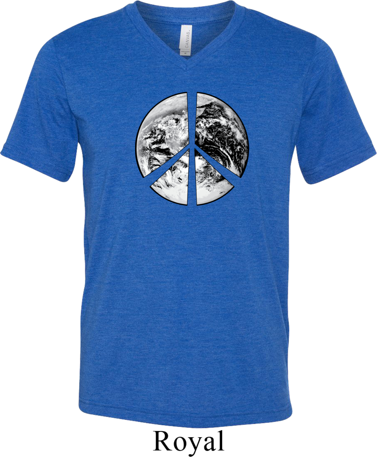Mens Peace Shirt Peace Earth Tri Blend V-neck Tee T-Shirt - Peace Earth ...