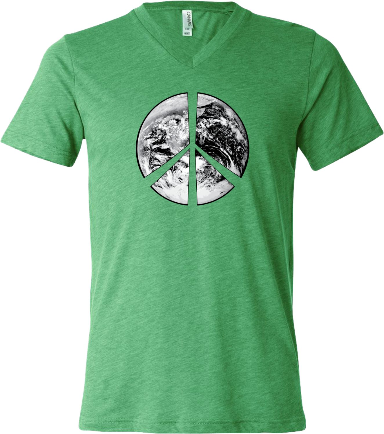 Mens Peace Shirt Peace Earth Tri Blend V-neck Tee T-Shirt - Peace Earth ...