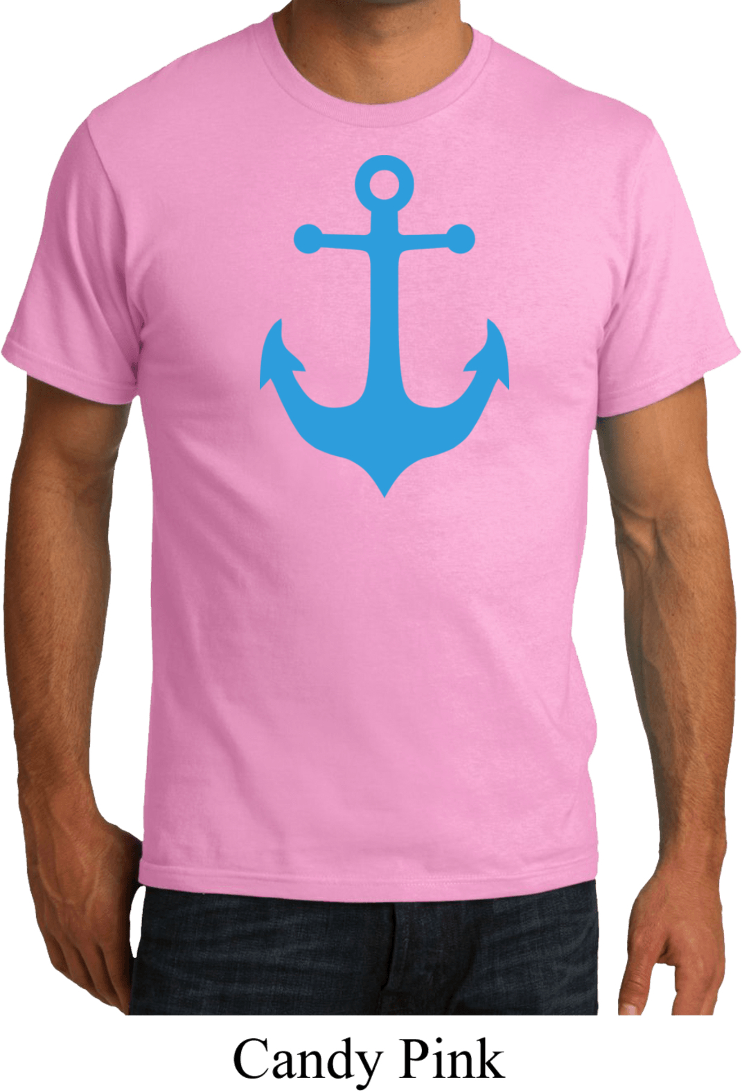 Mens Sailing Shirt Blue Anchor Organic Tee T-Shirt - Blue Anchor Mens ...