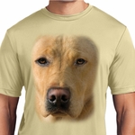 Mens Yellow Lab Shirt Big Yellow Lab Face White Muscle Tee T-Shirt ...