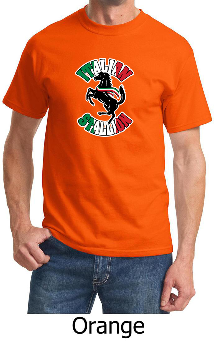 Mens Shirt Italian Stallion Tee T-Shirt - Italian Stallion Mens Shirts