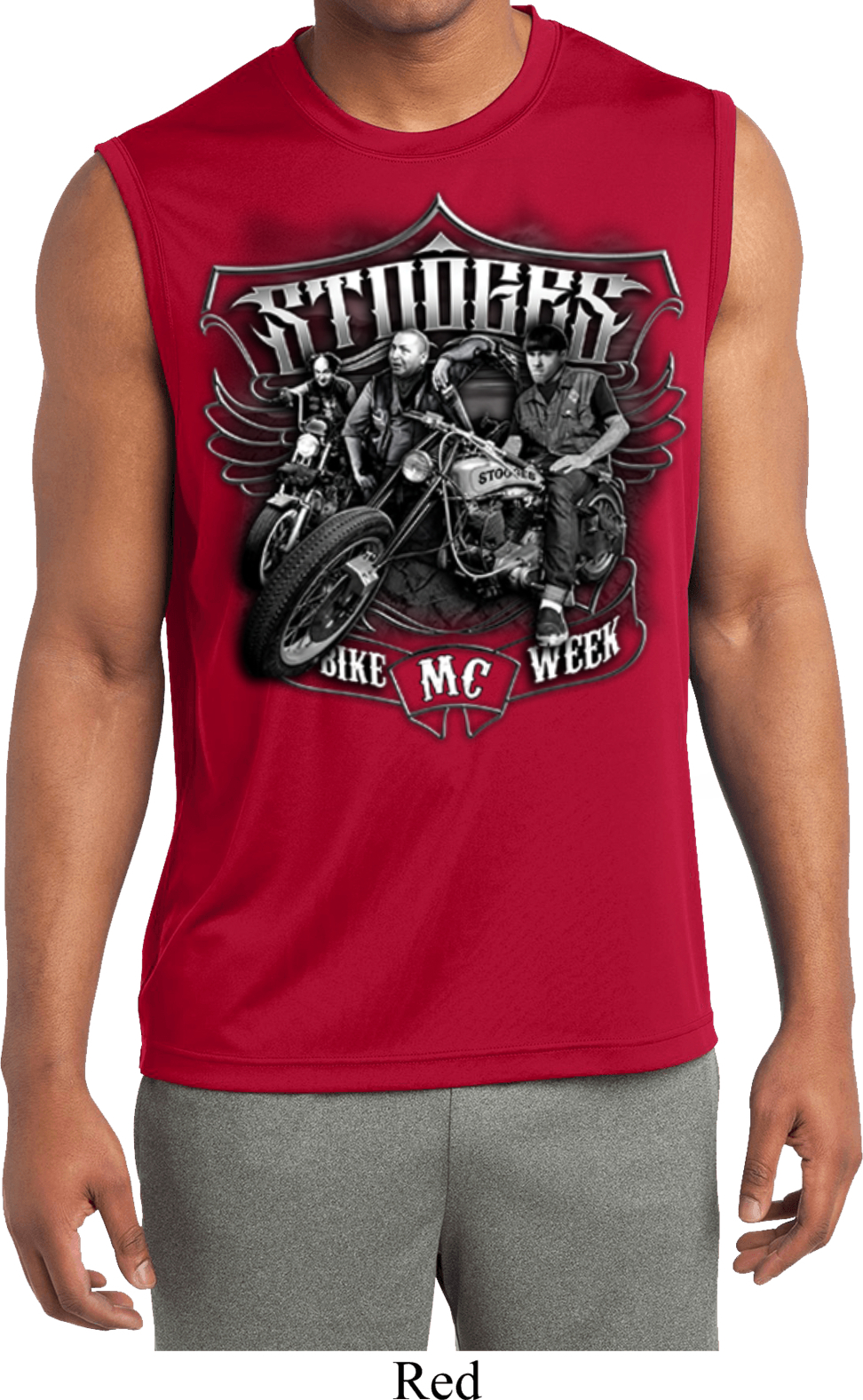 Mens Shirt Stooges Bike Week Sleeveless Moisture Wicking Tee T-Shirt ...
