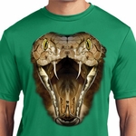Mens Snake Shirt Big Cobra Snake Face Pigment Dyed Tee T-Shirt - Cobra ...