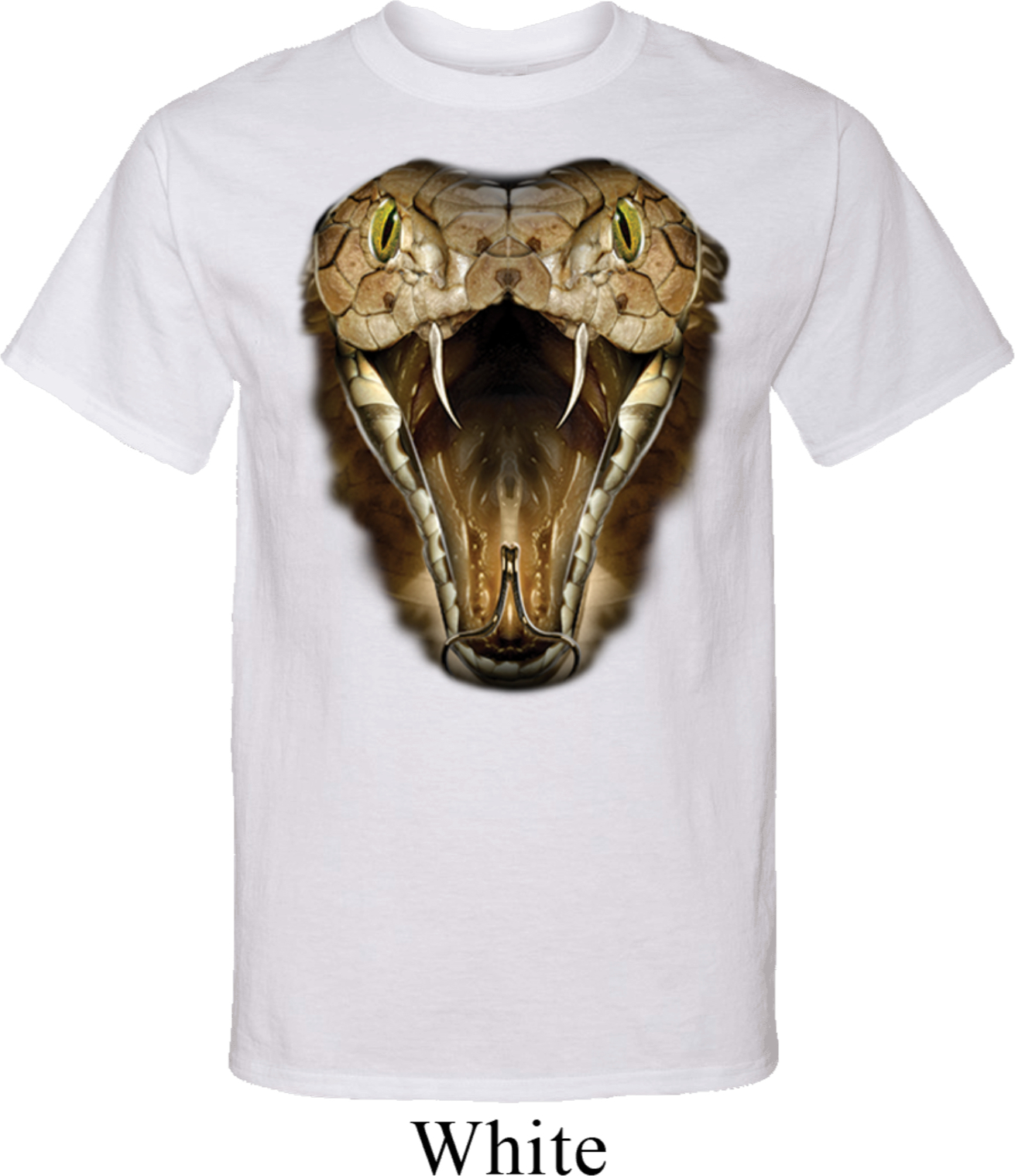 Mens Snake Shirt Big Cobra Snake Face Tall Tee T-Shirt - Cobra Snake ...