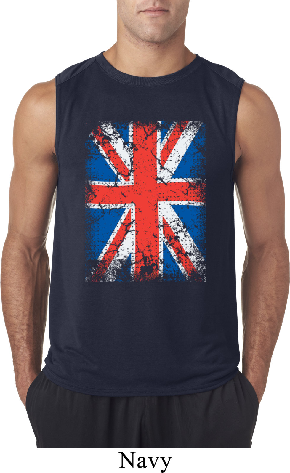 Mens UK Flag Shirt Union Jack Sleeveless Tee T-Shirt - Union Jack Mens ...