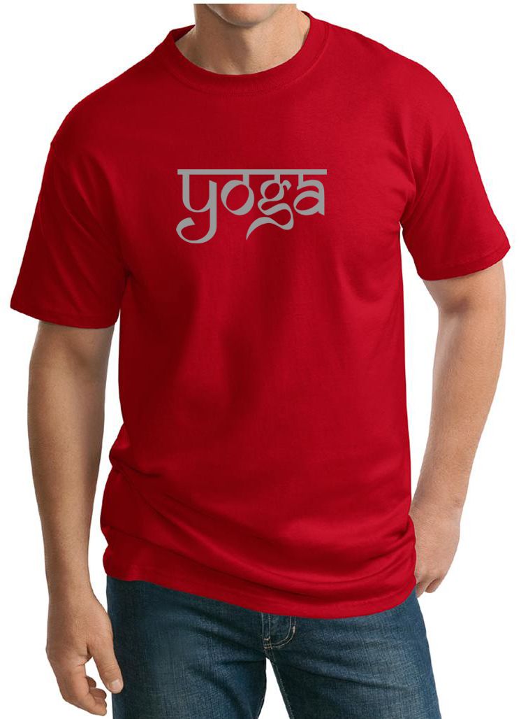 Mens Yoga T-shirt Sanskrit Yoga Text Tall Shirt - Sanskrit Yoga Text ...