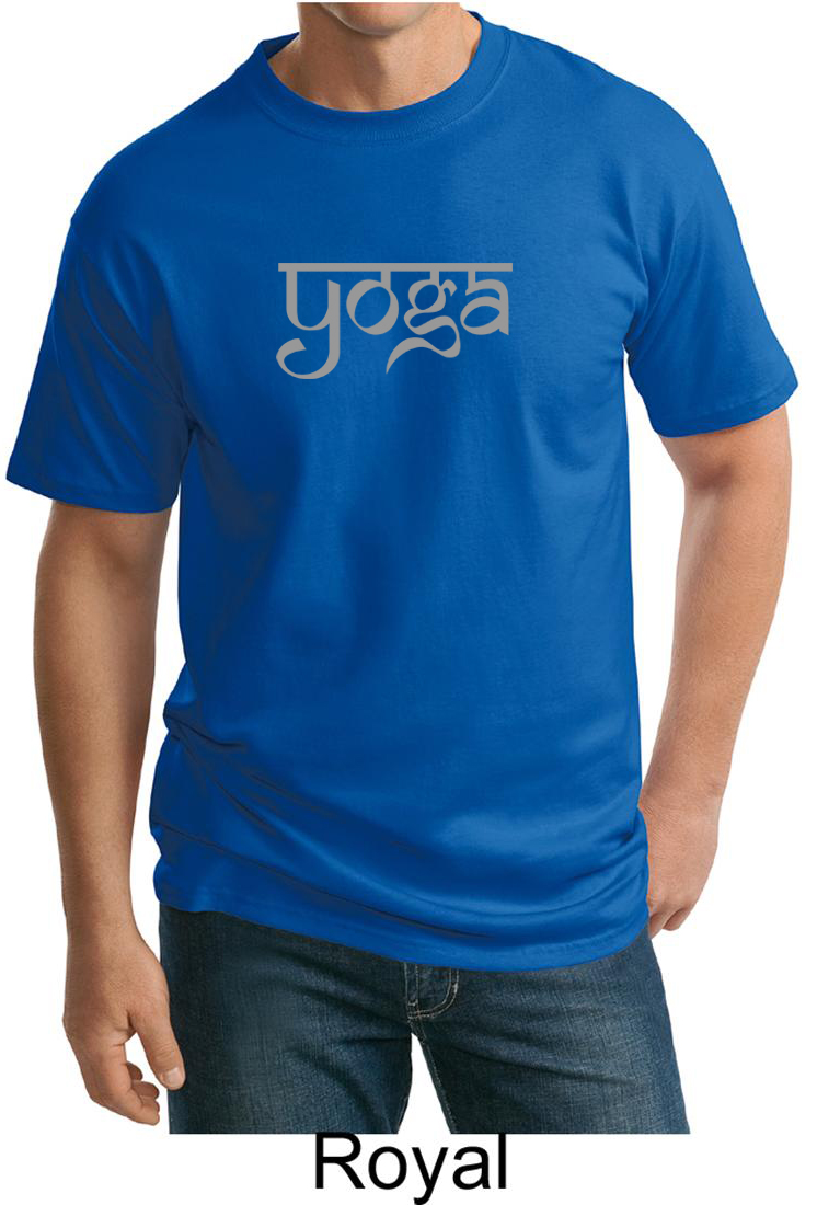 Mens Yoga T-shirt Sanskrit Yoga Text Tall Shirt - Sanskrit Yoga Text ...