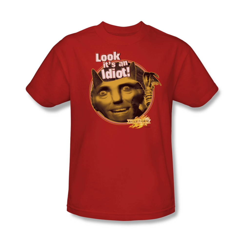 Mirrormask Shirt Riddle Me This Adult Red Tee T-Shirt - Mirrormask ...