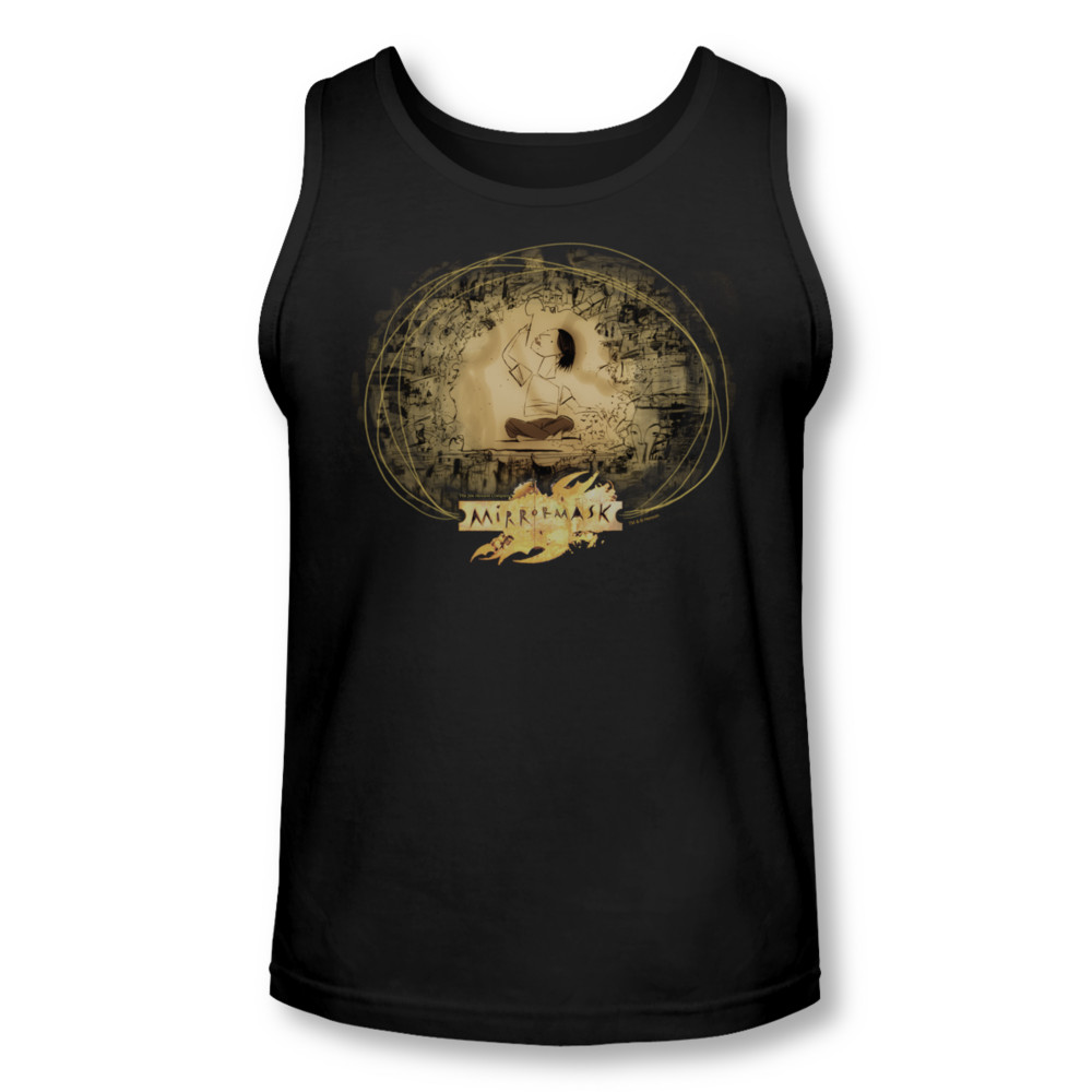 Mirrormask Tank Top Sketch Black Tanktop - Mirrormask Sketch Shirts