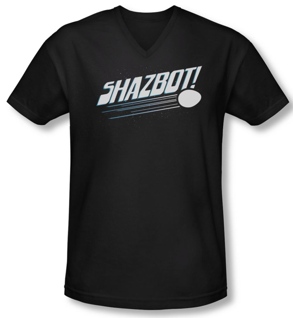 Mork & Mindy Shirt Slim Fit V Neck Shazbot Egg Black Tee T-Shirt - Mork ...