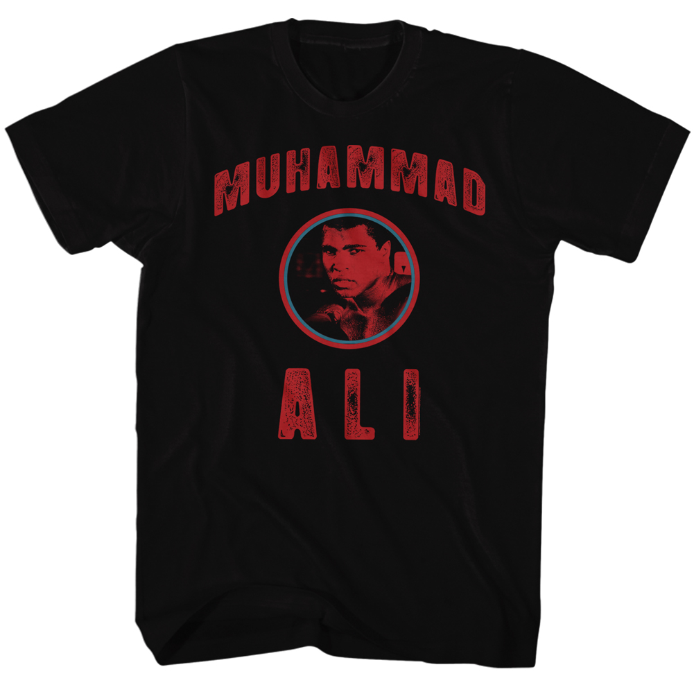 Muhammad Ali Shirt Ali Circle Logo Adult Black Tee T-Shirt - Muhammad ...