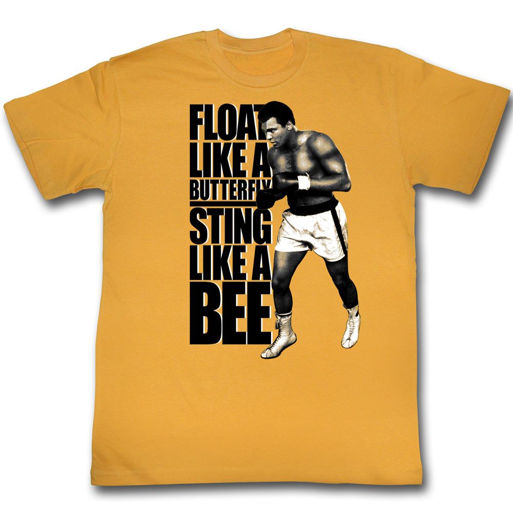 Muhammad Ali Shirt Like A Bee Adult Orange Tee T-Shirt - Muhammad Ali ...