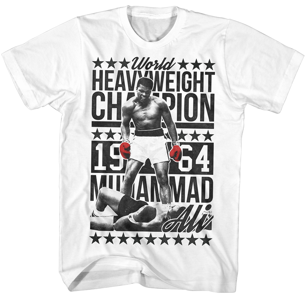 Muhammad Ali Shirt World Heavyweight Champion 1964 White T-Shirt ...