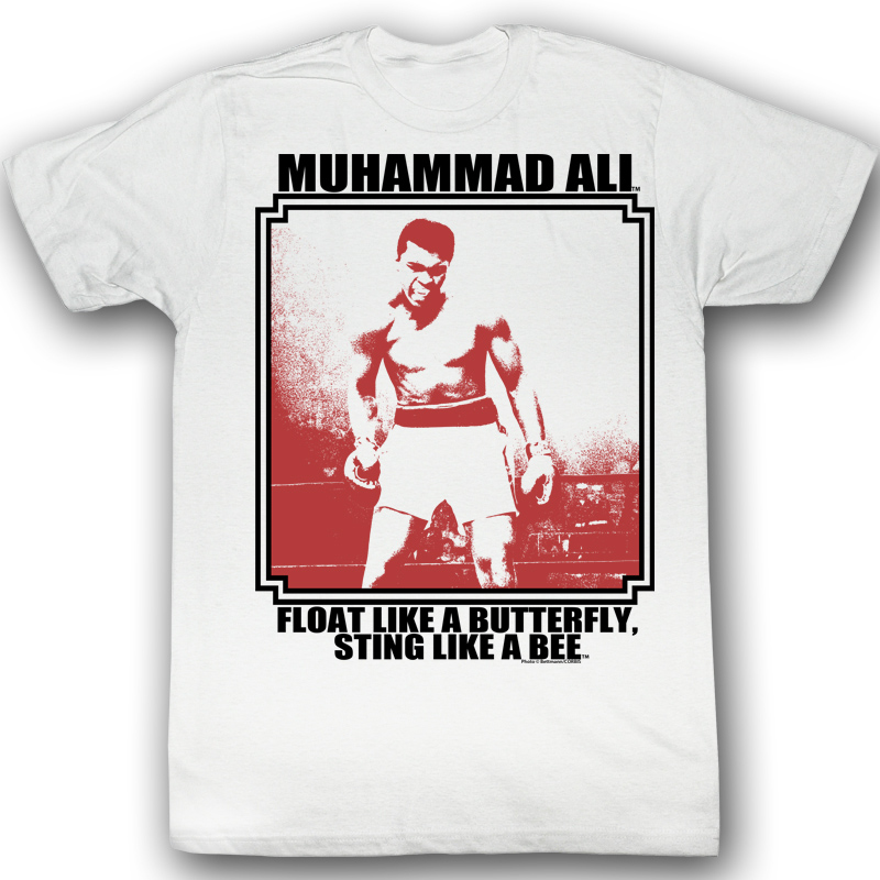 Muhammad Ali T-shirt Lurkin Adult White Tee Shirt - Muhammad Ali Shirts