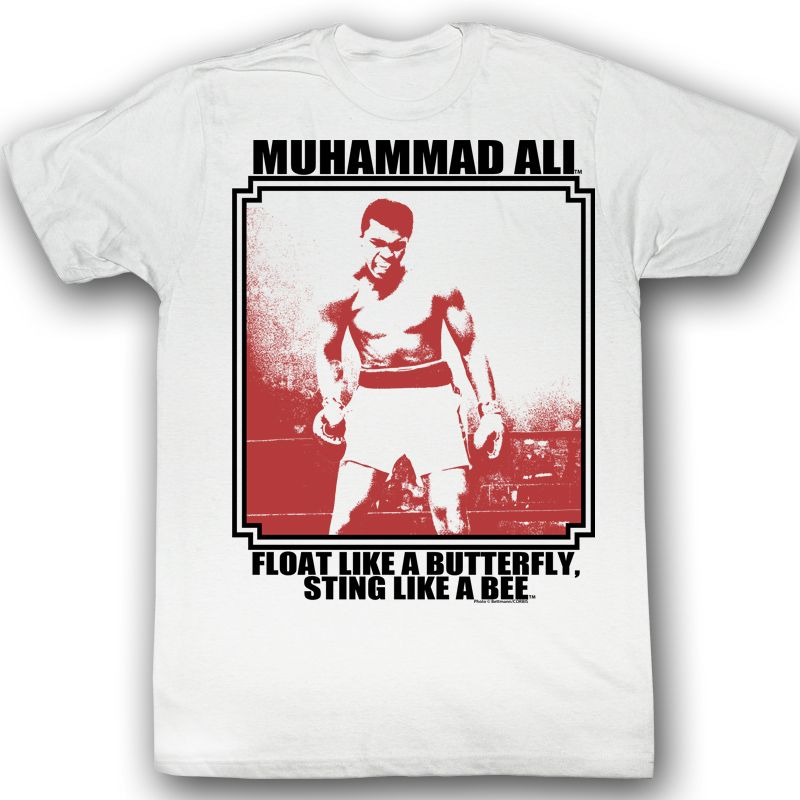 Muhammad Ali T-shirt Lurkin Adult White Tee Shirt - Muhammad Ali Shirts