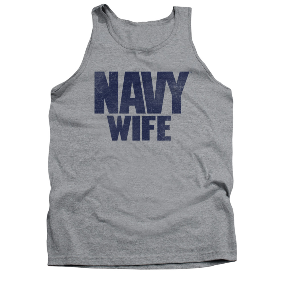 Navy Shirt Tank Top Navy Wife Athletic Heather Tanktop - Navy Wife Shirts