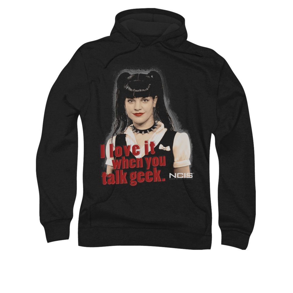 NCIS Hoodie Geek Talk Black Sweatshirt Hoody - NCIS Geek Talk Shirt