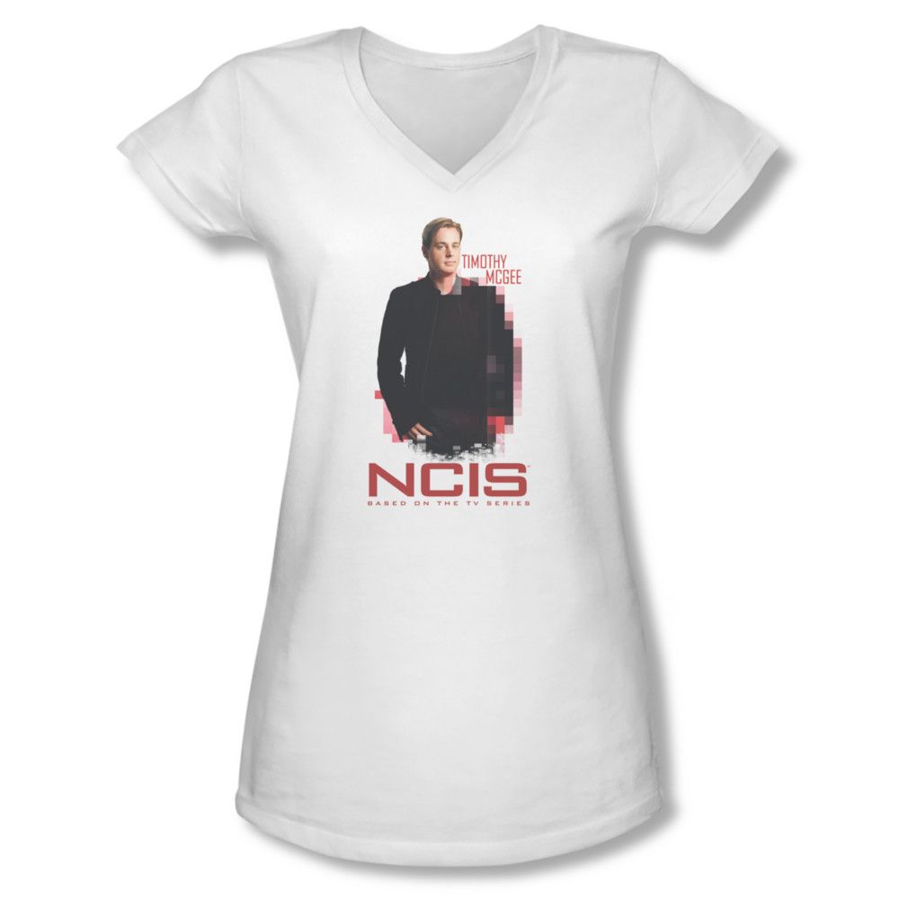 NCIS Shirt Juniors V Neck Timothy Mcgee White T-Shirt - NCIS Timothy ...