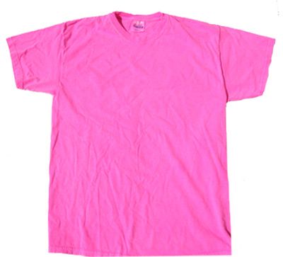 Neon Pink Bright Colorful Adult T-Shirt Tee Shirt - Neon Color T-Shirts