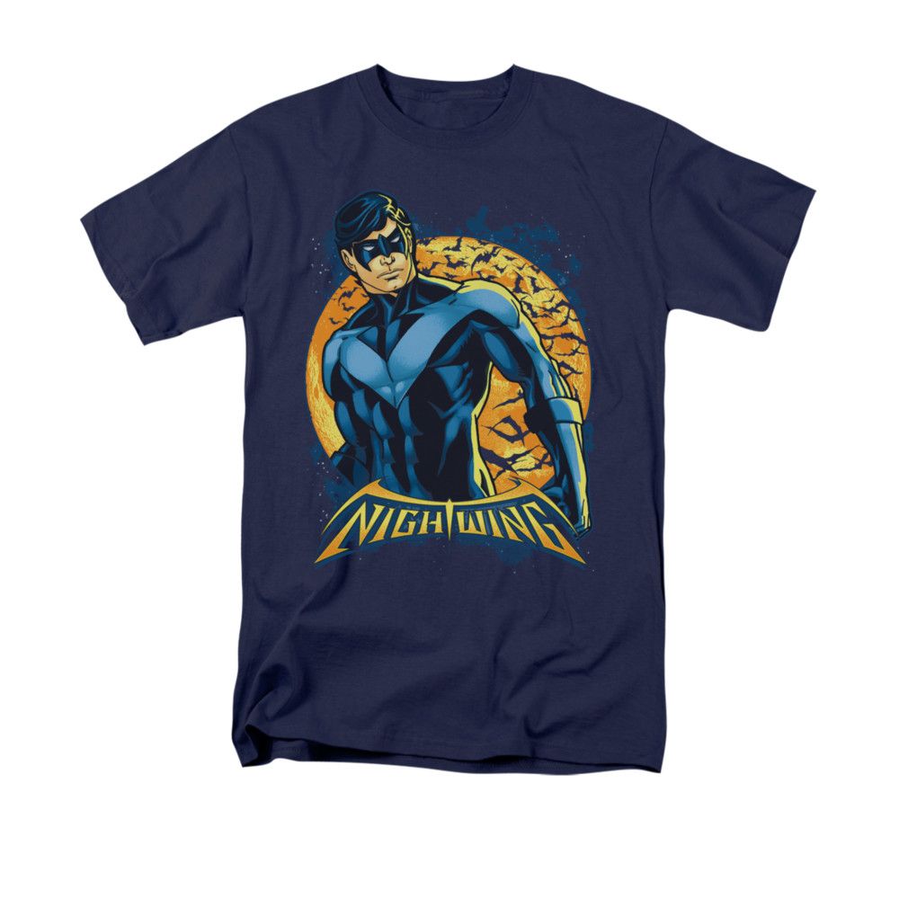 Nightwing DC Comics Shirt Moon Adult Navy Blue Tee T-Shirt - Nightwing ...