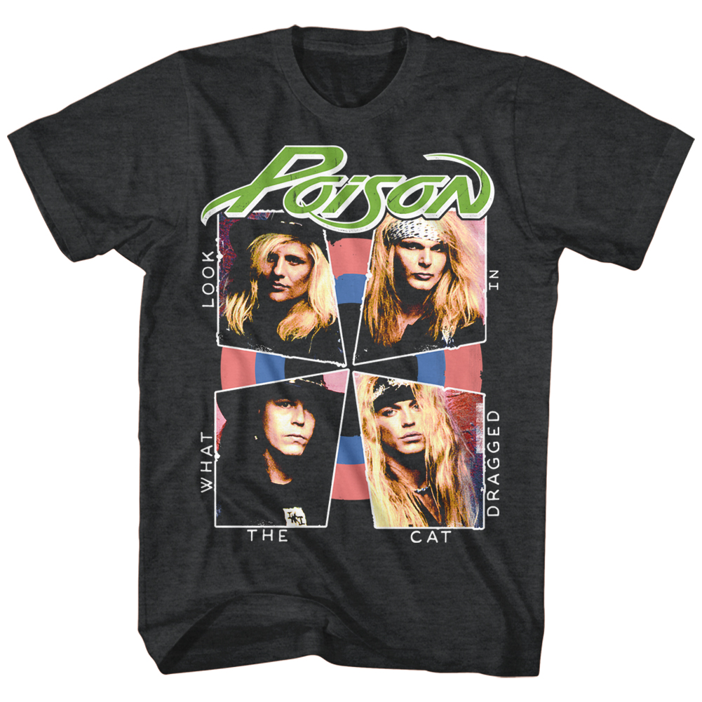 Poison Shirt Look What The Cat Dragged In Heather Black T-Shirt ...