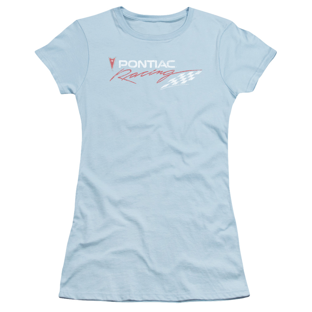 Pontiac Juniors Shirt Racing Light Blue T-Shirt - Pontiac Racing Shirts