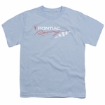 Pontiac Juniors Shirt Racing Light Blue T-Shirt - Pontiac Racing Shirts