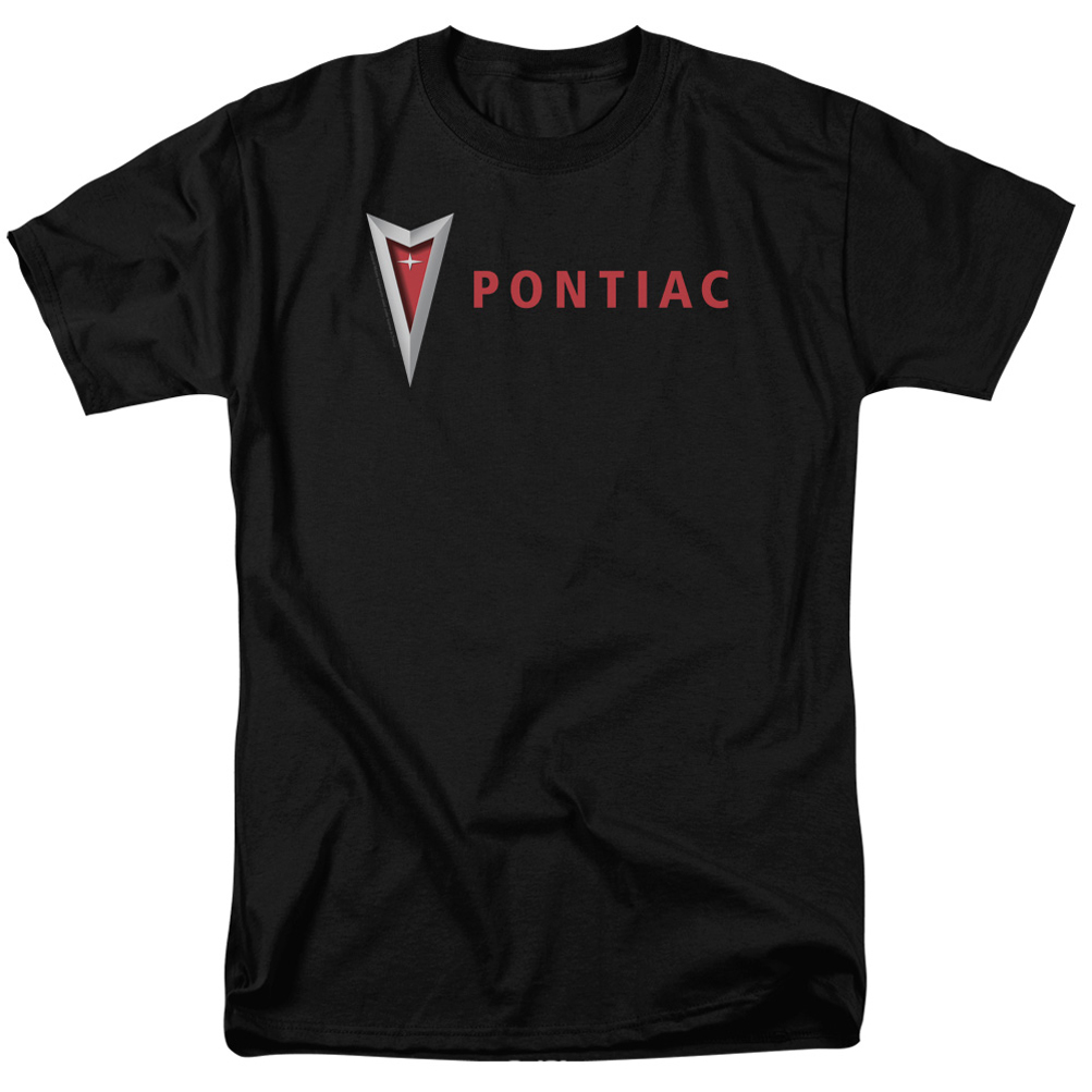 Pontiac Shirt Modern Logo Black T-Shirt - Pontiac Modern Logo Shirts