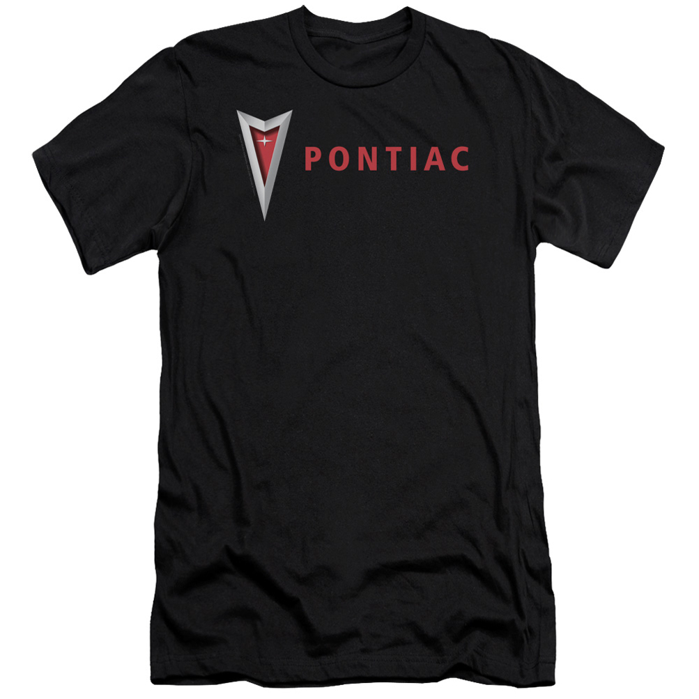 Pontiac Slim Fit Shirt Modern Logo Black T-Shirt - Pontiac Modern Logo ...
