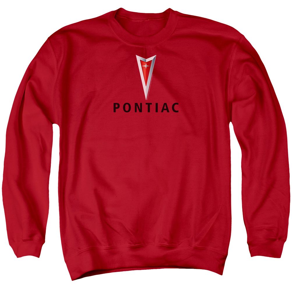 Pontiac Sweatshirt Modern Logo Adult Red Sweat Shirt - Pontiac Modern ...