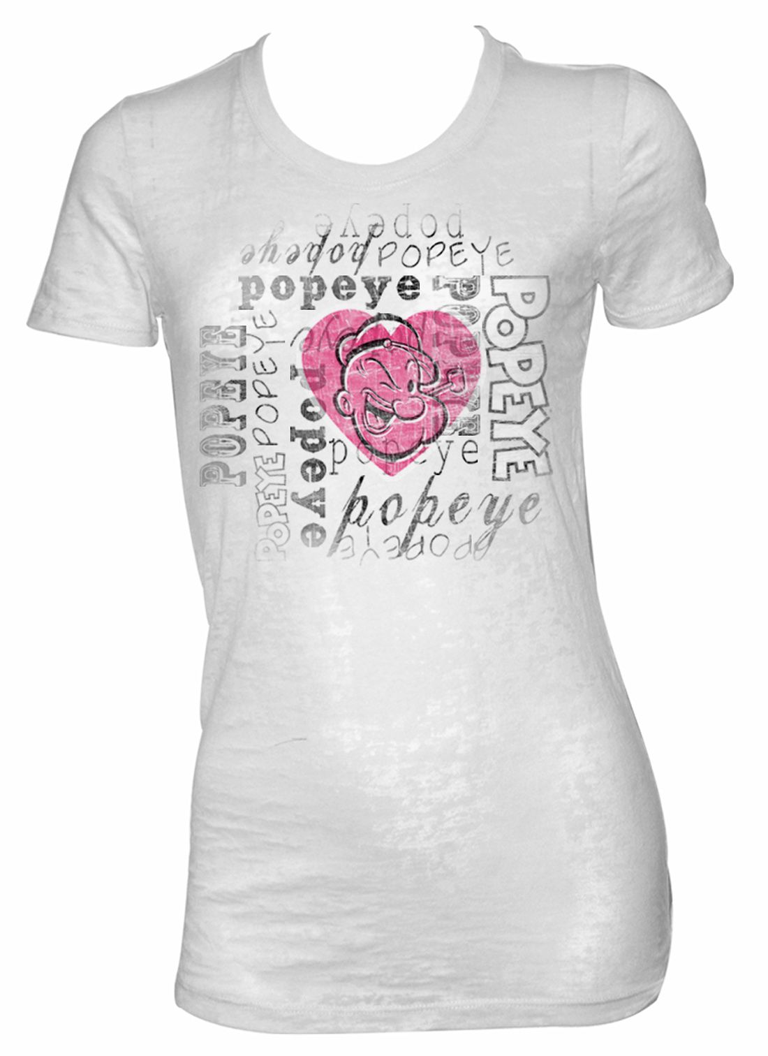 Popeye Juniors T shirt I Heart Popeye The Sailorman White Tee Shirt ...