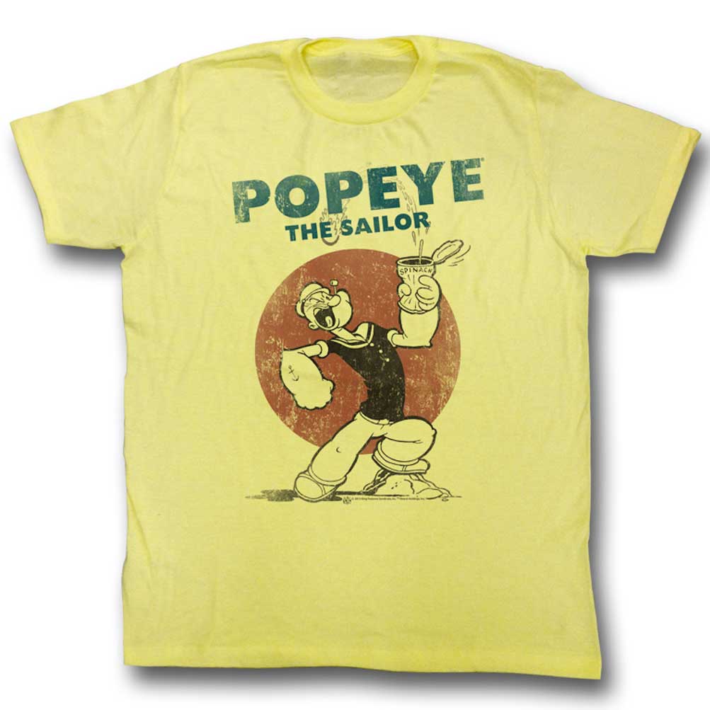 Popeye Shirt Red Sun Yellow T-Shirt - Popeye Shirts