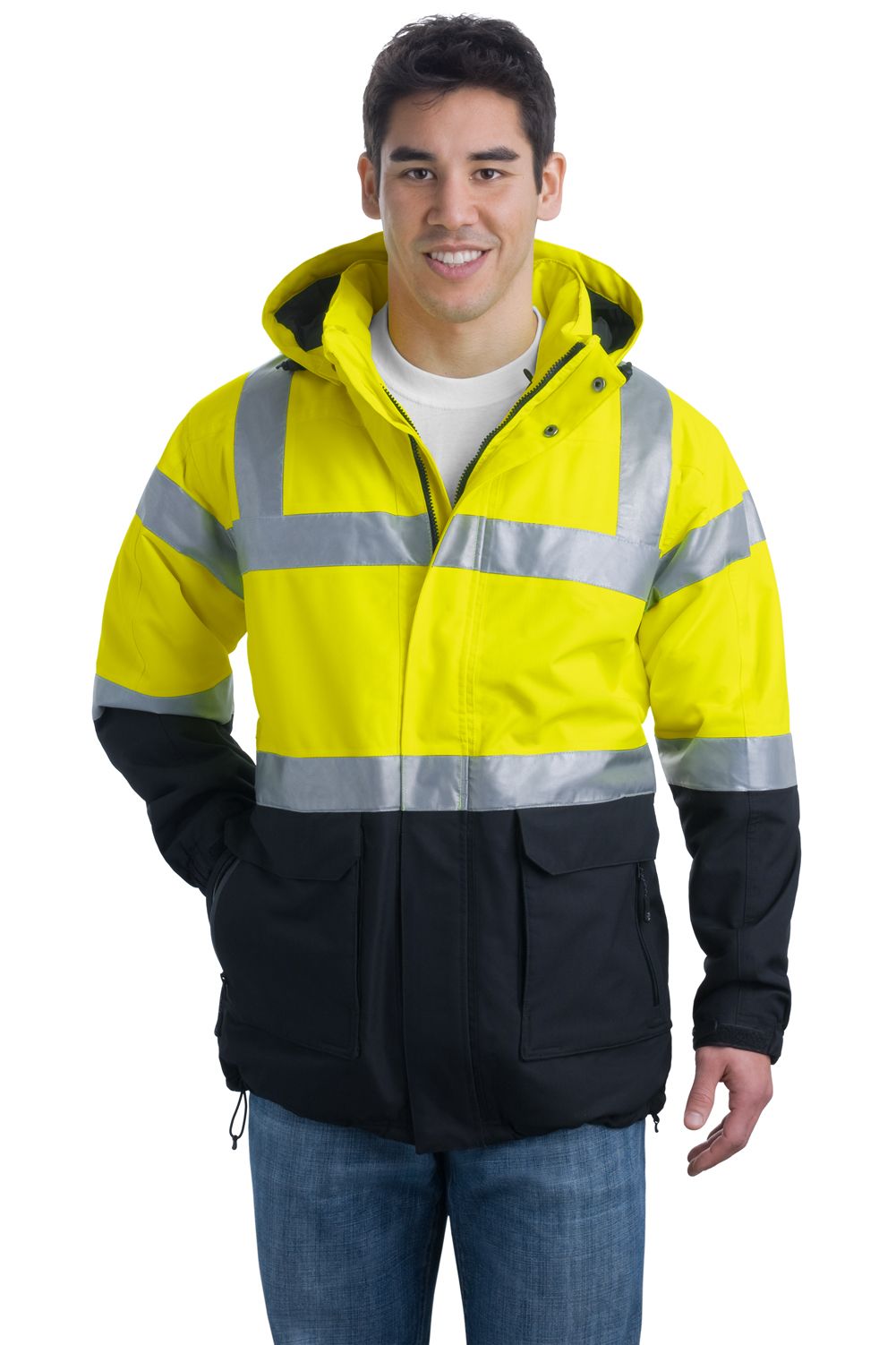 Port Authority Safety Parka Jacket ANSI Class 3 Heavyweight Outerwear ...