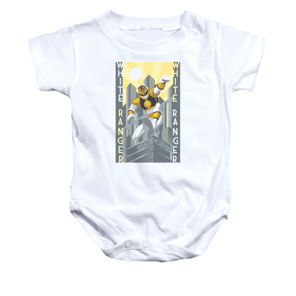 Power Rangers Baby Romper White Ranger White Infant Babies Creeper ...