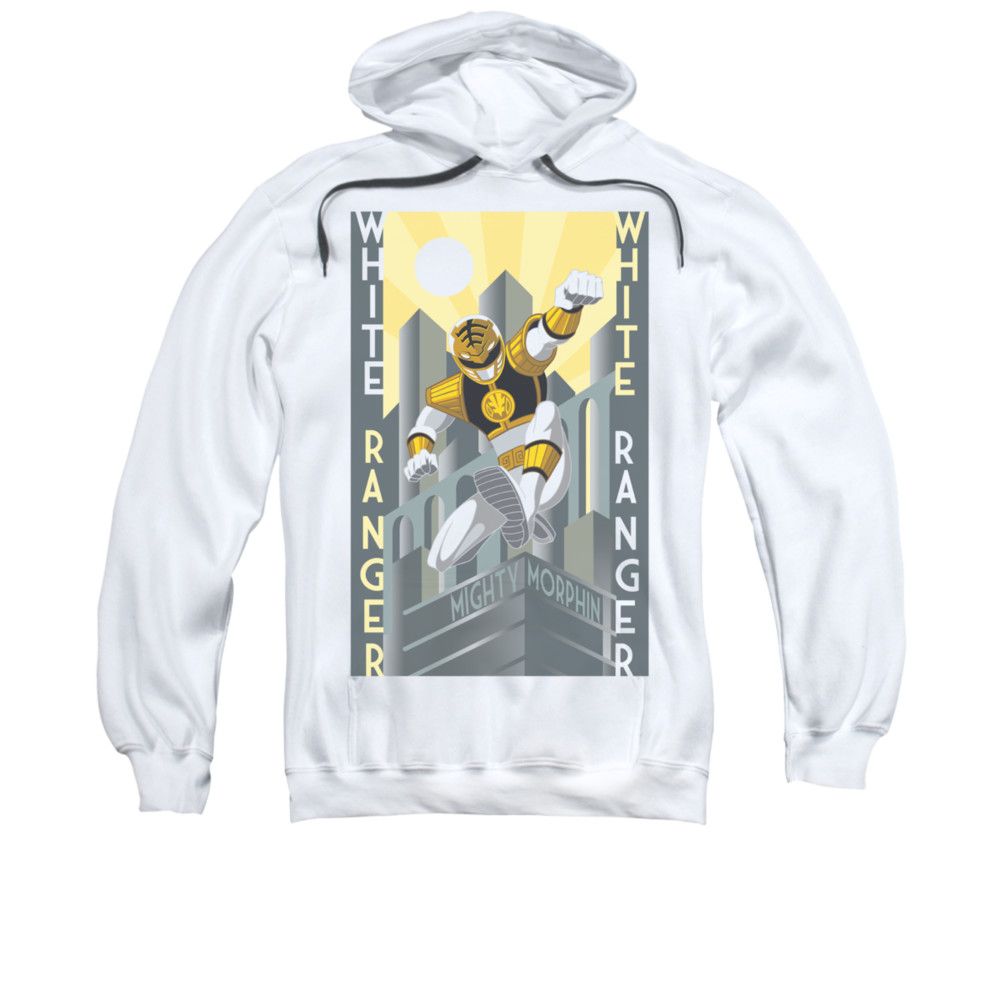 Power Rangers Hoodie White Ranger White Sweatshirt Hoody - Power ...