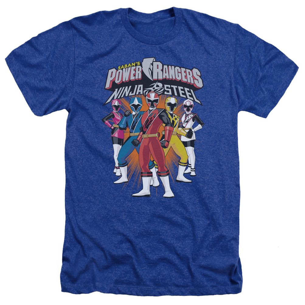 Power Rangers Ninja Steel Shirt Team Heather Royal Blue T-Shirt - Power ...